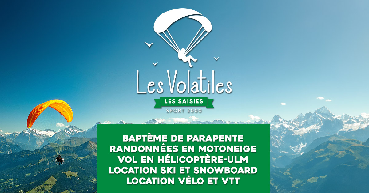 Vol et baptême de parapente aux Saisies - Les Volatiles